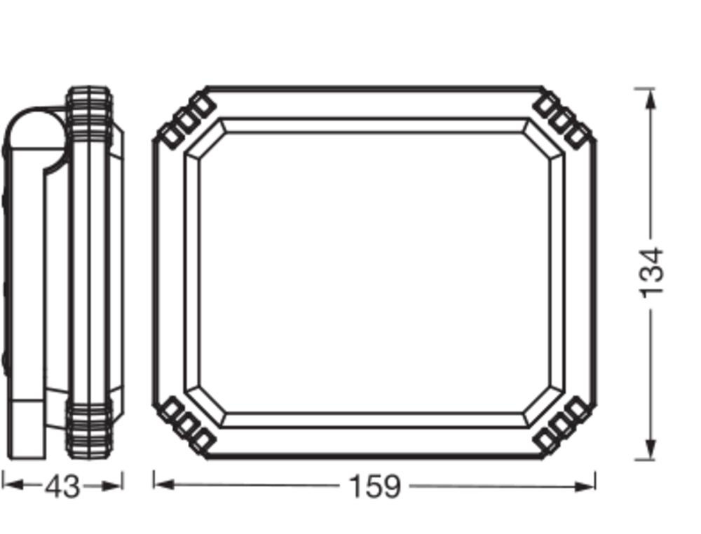 LED Flutlicht Panel Lampe 10W 700lm 6500K Kalt Akku USB-C IP54 ...